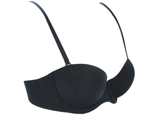 Soutien-gorge élevant blanc de décolleté de noir de soutien-gorge d'Underwire capitonné par cru rétro lisse