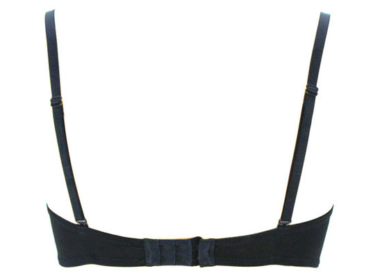 Soutien-gorge élevant blanc de décolleté de noir de soutien-gorge d'Underwire capitonné par cru rétro lisse