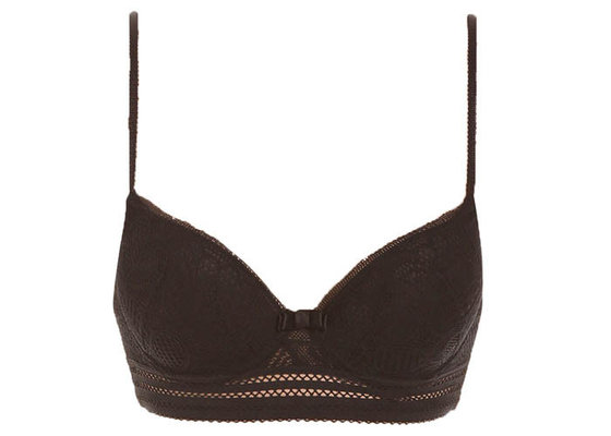Le beau gel a capitonné le mini soutien-gorge de style de corset d'aplet au-dessus de la dentelle étendue, noir/blanc