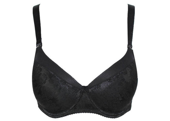 Beau soutien-gorge de Minimizer de sein de maille de jacquard avec le noir de tasse de moule
