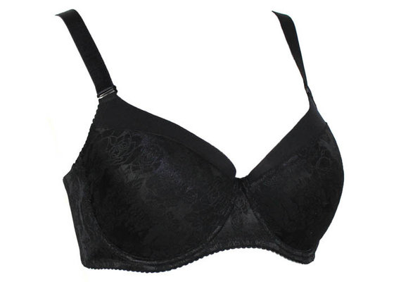 Beau soutien-gorge de Minimizer de sein de maille de jacquard avec le noir de tasse de moule