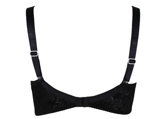 Beau soutien-gorge de Minimizer de sein de maille de jacquard avec le noir de tasse de moule