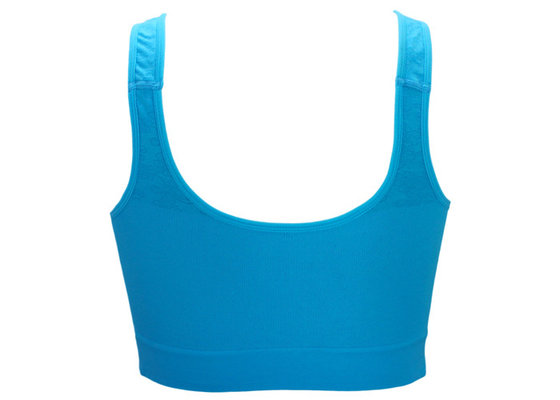 Confort doux rayé sans couture de tissu de jacquard de soutien-gorge de sports de pull de tasse