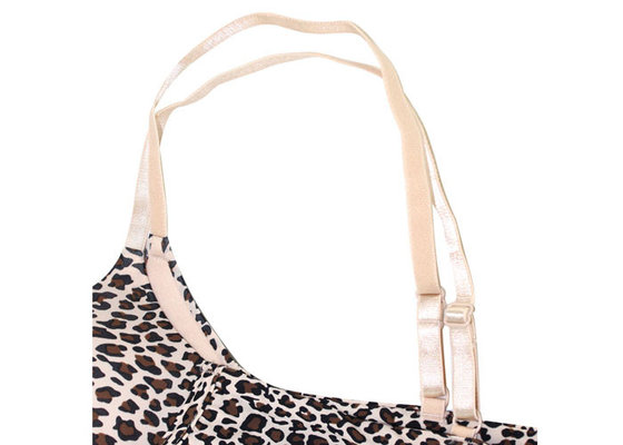 Les femmes sans fil de soutien-gorge de nature d'impression sauvage de léopard sans couture soulèvent des soutiens-gorge
