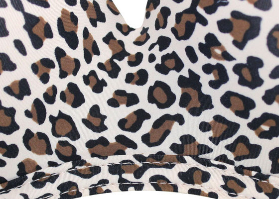 Les femmes sans fil de soutien-gorge de nature d'impression sauvage de léopard sans couture soulèvent des soutiens-gorge