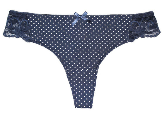 La ficelle de Microfiber de sexe pointille la coutume sexy de sous-vêtements de lanières de femmes