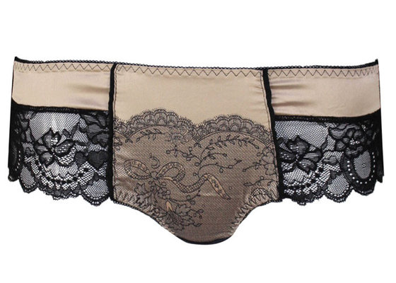 Culotte assez confortable de Boyshort d'équilibre de dentelle avec le beau satin à l'avant