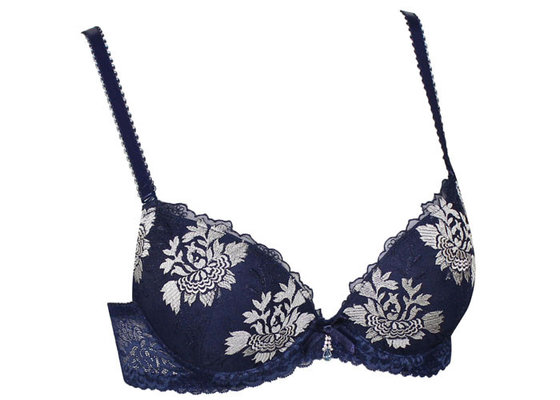 L'excellente dentelle brodée adaptée aux besoins du client capitonnée soulèvent le soutien-gorge avec l'arc exquis
