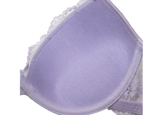 Le gel sensible de dentelle capitonné soulèvent des soutiens-gorge, pourpre sexy de soutien-gorge de courroies de spaghetti de plongeon