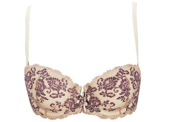 Mode sexy de couleur de contraste de soutiens-gorge d'Underwire Demi de dentelle beige de luxe