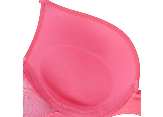 Soutiens-gorge sans couture d'Underwire capitonnés par gel, joli soutien-gorge vert de dentelle pour l'été