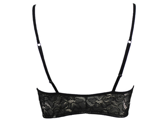 L'OEM noircissent le style sans fil de loisirs de Bralettes de dentelle de tasse de triangle de grâce