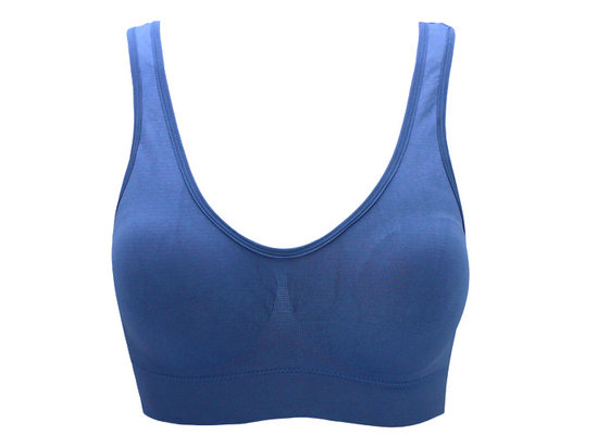 Soutien-gorge mou sans couture bleu de sports de Racerback pour complètement - confortable éclaté