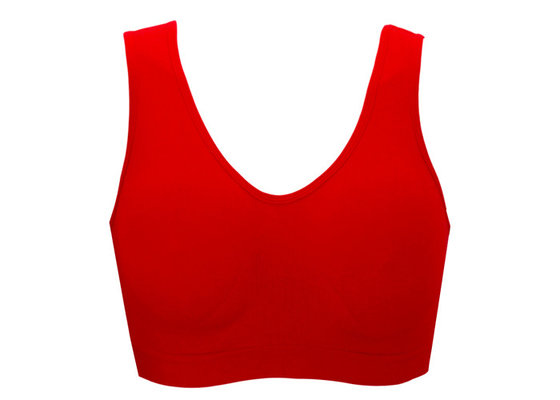 Soutien-gorge mou sans fil rouge fabuleux de sports pour confortable Plein-éclaté