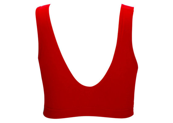 Soutien-gorge mou sans fil rouge fabuleux de sports pour confortable Plein-éclaté