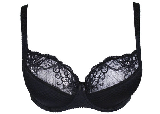 Soutien-gorge à carreaux d'été sensible de la dentelle 95D pour un plus grand sein, tasse mince