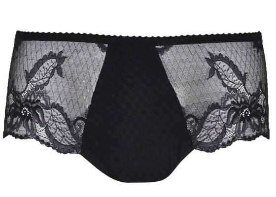 Façonnez la femme 3XL plus les sous-vêtements sexy de filles de culottes de taille, noirs