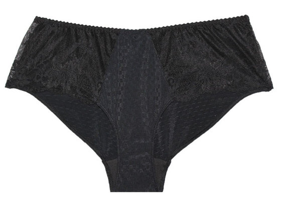 Façonnez la femme 3XL plus les sous-vêtements sexy de filles de culottes de taille, noirs