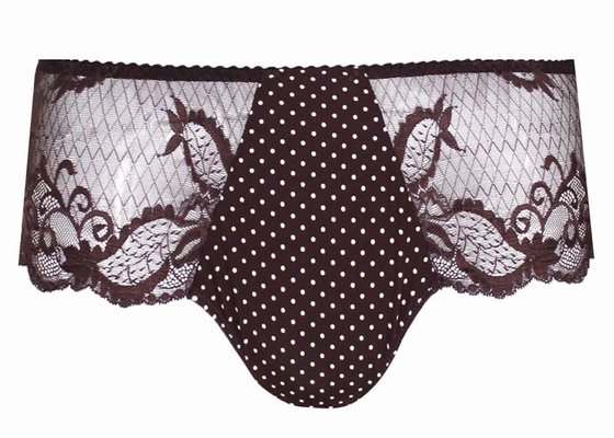 Femmes élégantes de Brown XXXL plus des culottes de taille, style classique de points