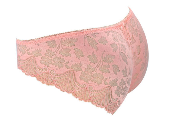 Bikinis floraux de filles de dentelle rose les jolis lissent des sous-vêtements de Microfiber