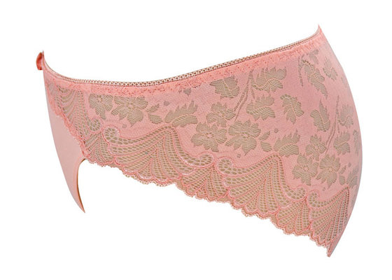 Bikinis floraux de filles de dentelle rose les jolis lissent des sous-vêtements de Microfiber