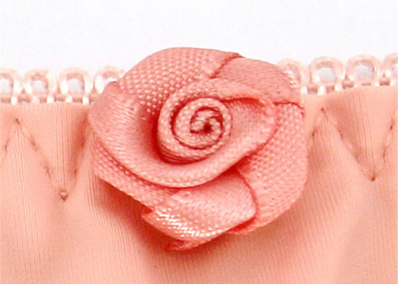 Bikinis floraux de filles de dentelle rose les jolis lissent des sous-vêtements de Microfiber
