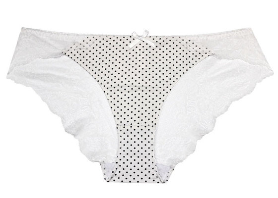 L'OEM façonnent à de jolies filles des bikinis le classique blanc de bikini de point de polka