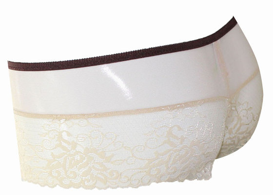 Couverture arrière de culottes femelles de Boyshort de maille de broderie d'OEM pleine