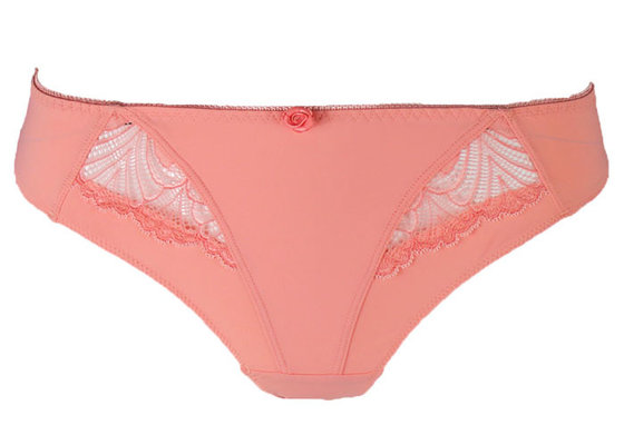 Culotte écologique de taille de coton de fourche de lanières sexy oranges de femmes basse