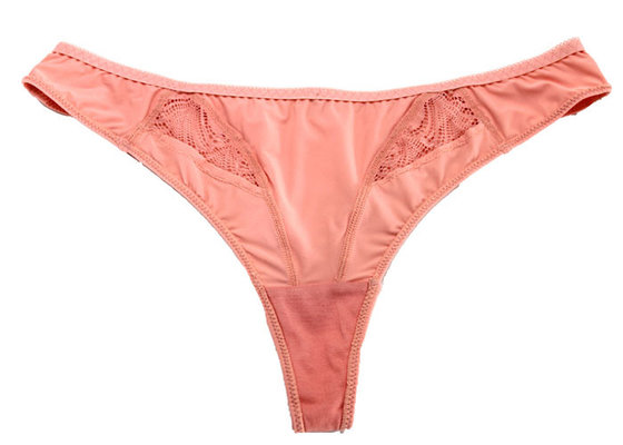 Culotte écologique de taille de coton de fourche de lanières sexy oranges de femmes basse