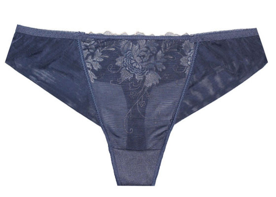 Lanières sexy de femmes de broderie bleu-foncé d'ODM d'OEM avec le modèle floral