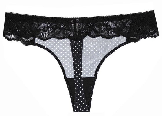 La lanière blanche de point de polka de Microfiber, lacent les lanières bleues sexy de basse hausse