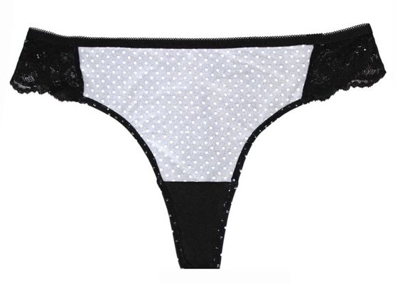 La lanière blanche de point de polka de Microfiber, lacent les lanières bleues sexy de basse hausse