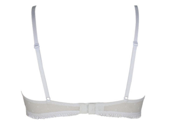Mode libre de bonbon à confort de Bralettes de dentelle sexy de soutien-gorge de tasse du blanc 1/2