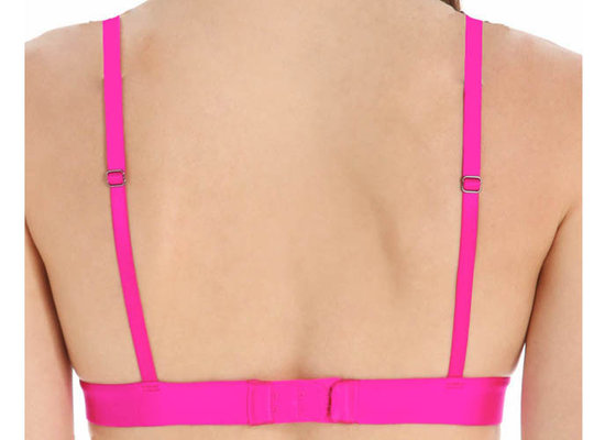 Soutiens-gorge sans fil profonds sexy rouges noirs de V, soutien-gorge ultra mince de tasse de triangle