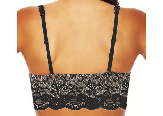 Traction à la mode au-dessus des soutiens-gorge sans fil respirables pour des filles, dentelle fleurie piquée