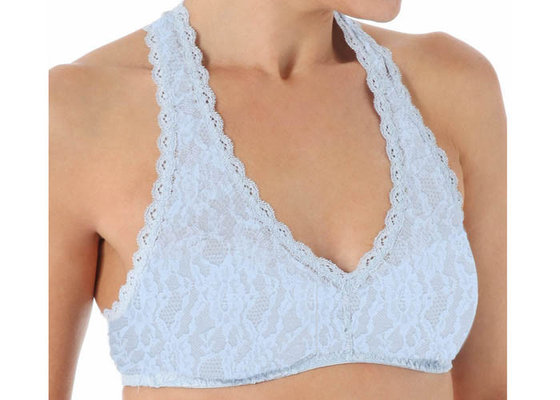 Soutiens-gorge sans fil confortables de style sportif élégant de camisole avec la dentelle transparente