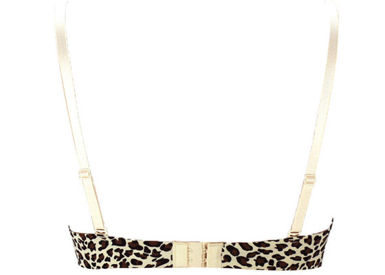 Le soutien-gorge en nylon sexy d'impression de léopard de 3/4 tasse a capitonné le bralette pour des dames, filles