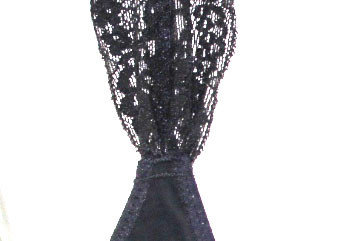 Soutien-gorge élastique noir de pull de coton avec des loisirs de courroie de dentelle