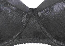 Beau soutien-gorge de Minimizer de sein de maille de jacquard avec le noir de tasse de moule