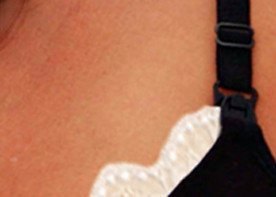 Soutien-gorge sans couture blanc noir de soins de coton avec la dentelle molle pour les femmes