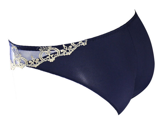 Abricot/culottes magnifiques grisâtres de bikinis de broderie pour des femmes