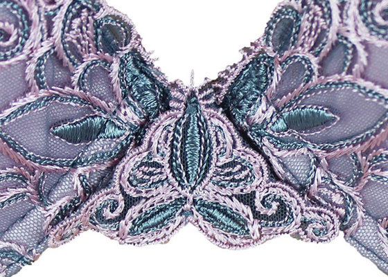 Le confort rouge soulèvent le soutien-gorge de plongeon de soutien-gorge de broderie d'Underwire de soutien-gorge