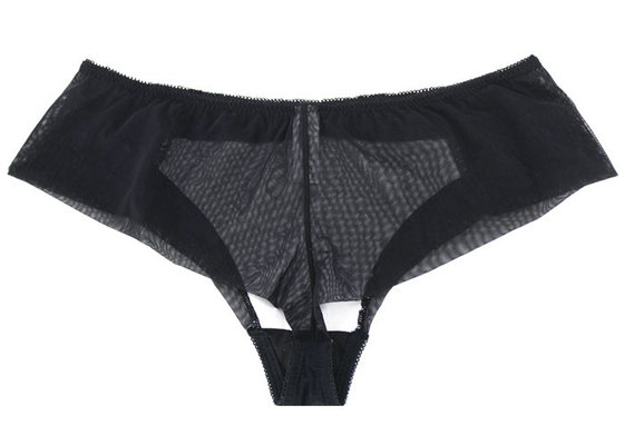 Madame culottes d'Embroided de sous-vêtements transparents sexy de maille jeune avec l'arc