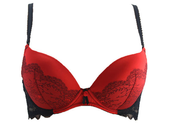 Les femmes élégantes de satin de jacquard capitonnées poussent le coton de dentelle de soutien-gorge soulèvent des soutiens-gorge