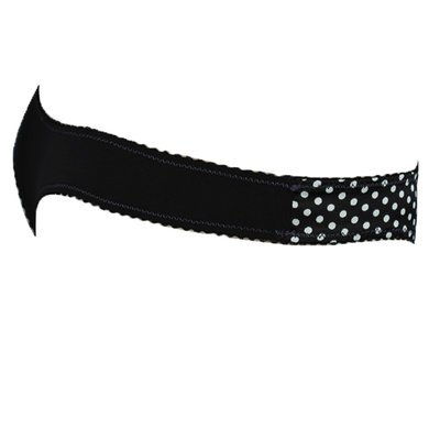 Black Beauty Satin Dot Sexy T-shaped Trousers For Lady / Women