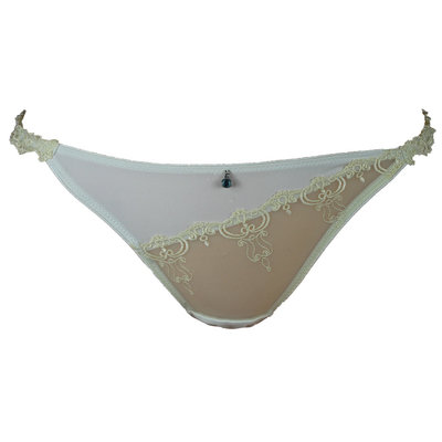 Lanières sexy élégantes nobles de femmes avec la dentelle sensible de broderie sur le côté