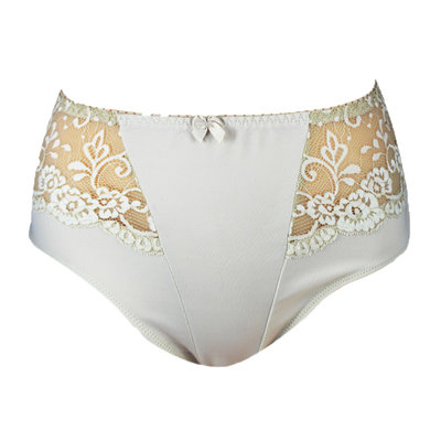 Double Rab en nylon mince léger plus l'arc décoratif de côté sexy de dentelle de culottes de taille
