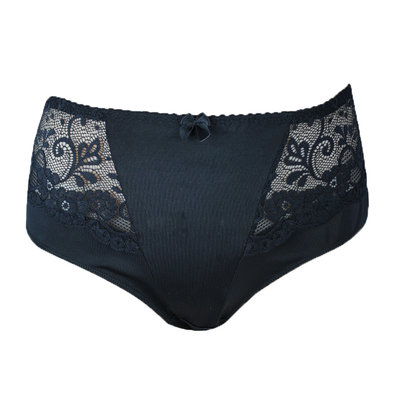 Double Rab en nylon mince léger plus l'arc décoratif de côté sexy de dentelle de culottes de taille
