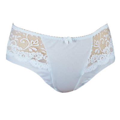 Double Rab en nylon mince léger plus l'arc décoratif de côté sexy de dentelle de culottes de taille